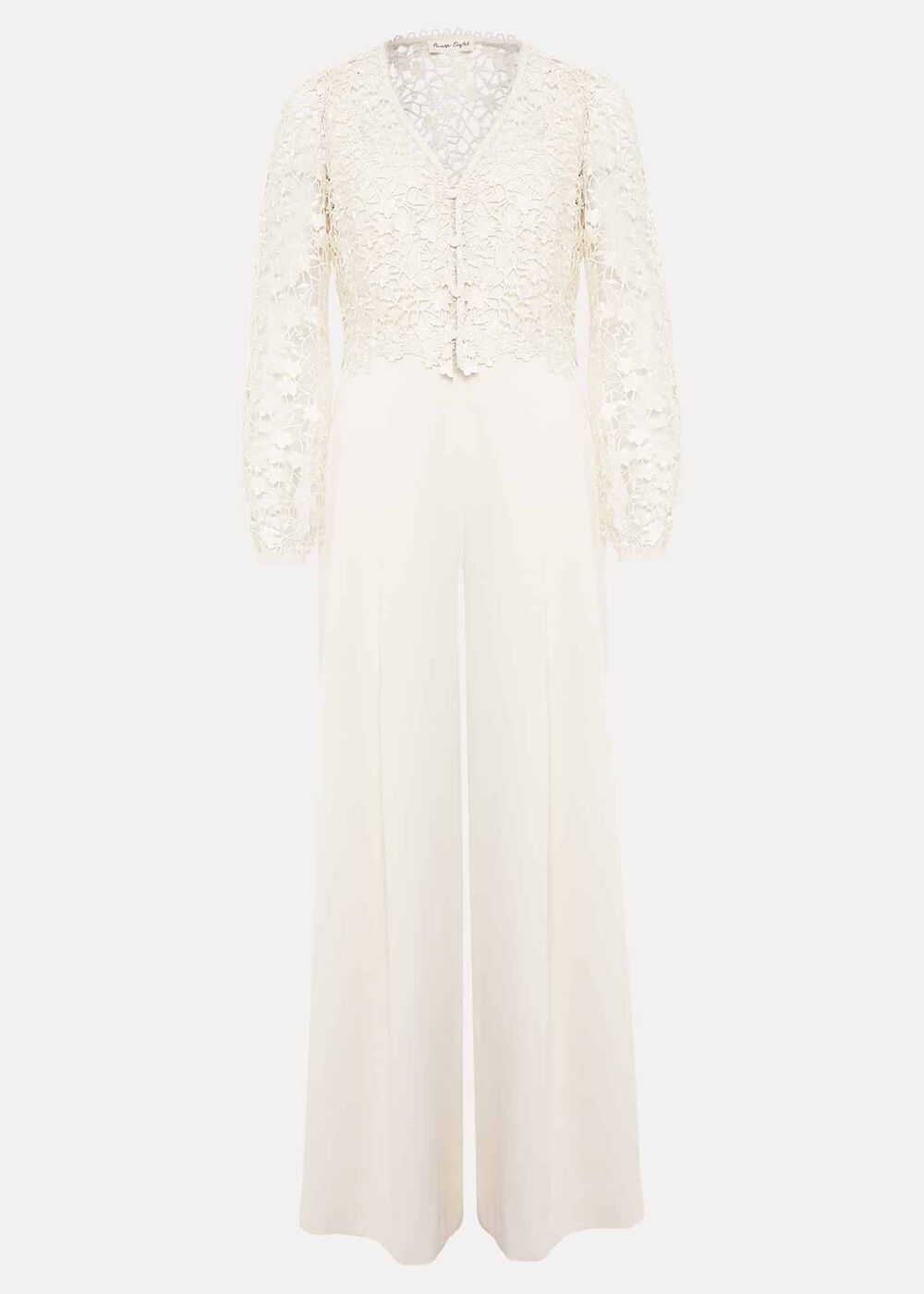 Mariposa Cream Lace Jumpsuit - Phase Eight